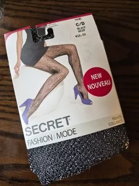 Accessories | Fashion Mode Black Glitter Tights | Poshmark